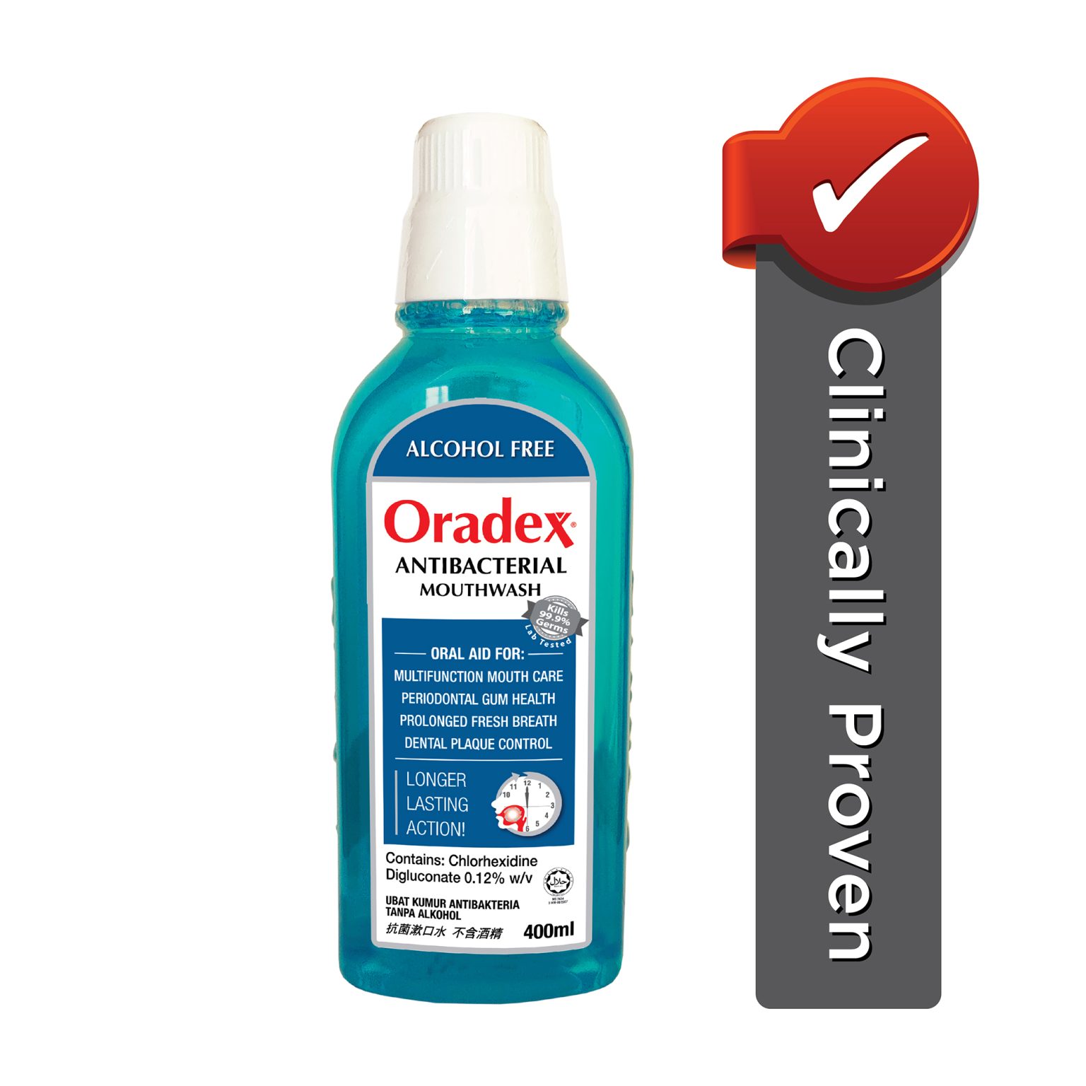 Clinically Proven | Oradex Antibacterial Mouthwash